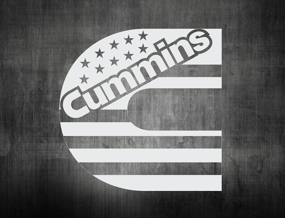 American Flag Cummins Decal Sticker Joint
