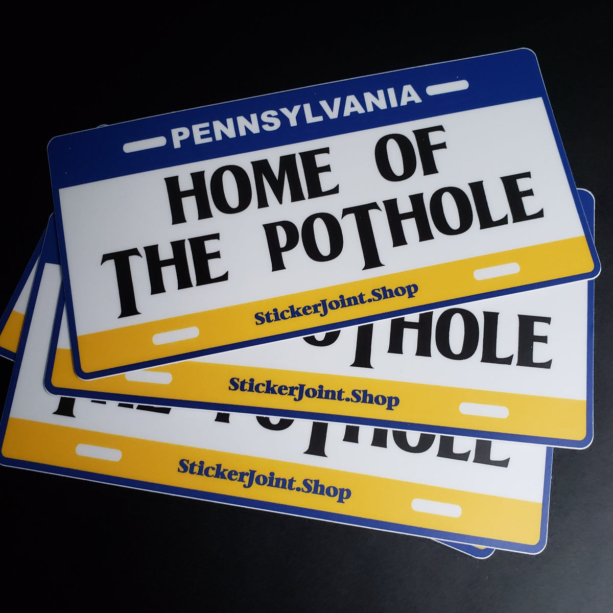 Pennsylvania License plate - Home of the Pothole sticker – Sticker Joint