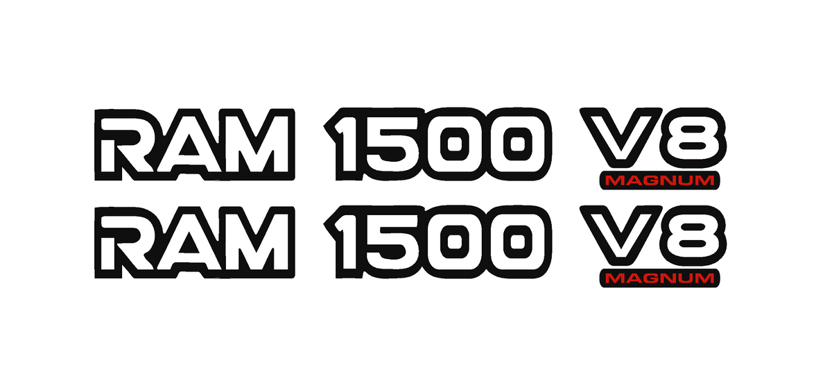 Ram 1500 V8 Magnum Decals (Two Color) – Sticker Joint